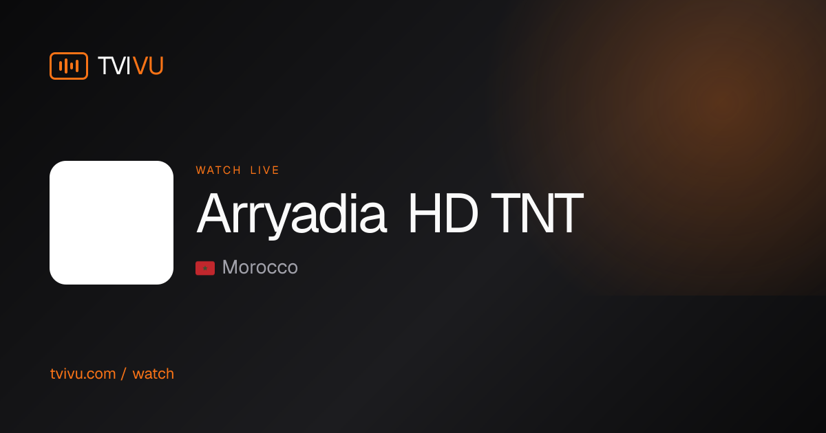 Arryadia HD TNT Live — General TV Morocco | Tvivu
